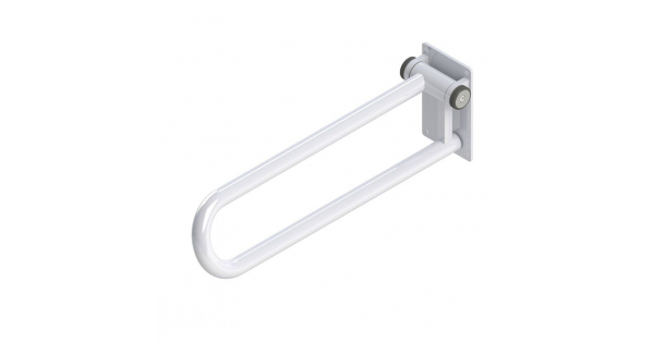 Fold up Side of Toilet Rail, powder coated WHITE finish